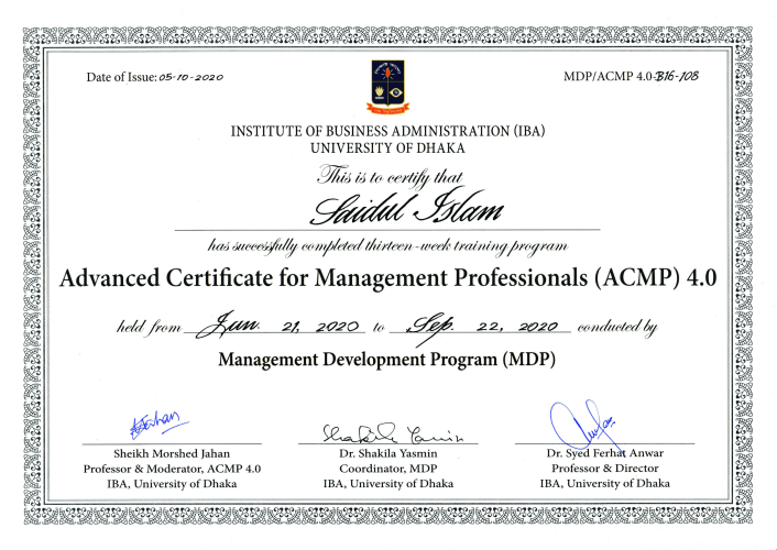 Certification